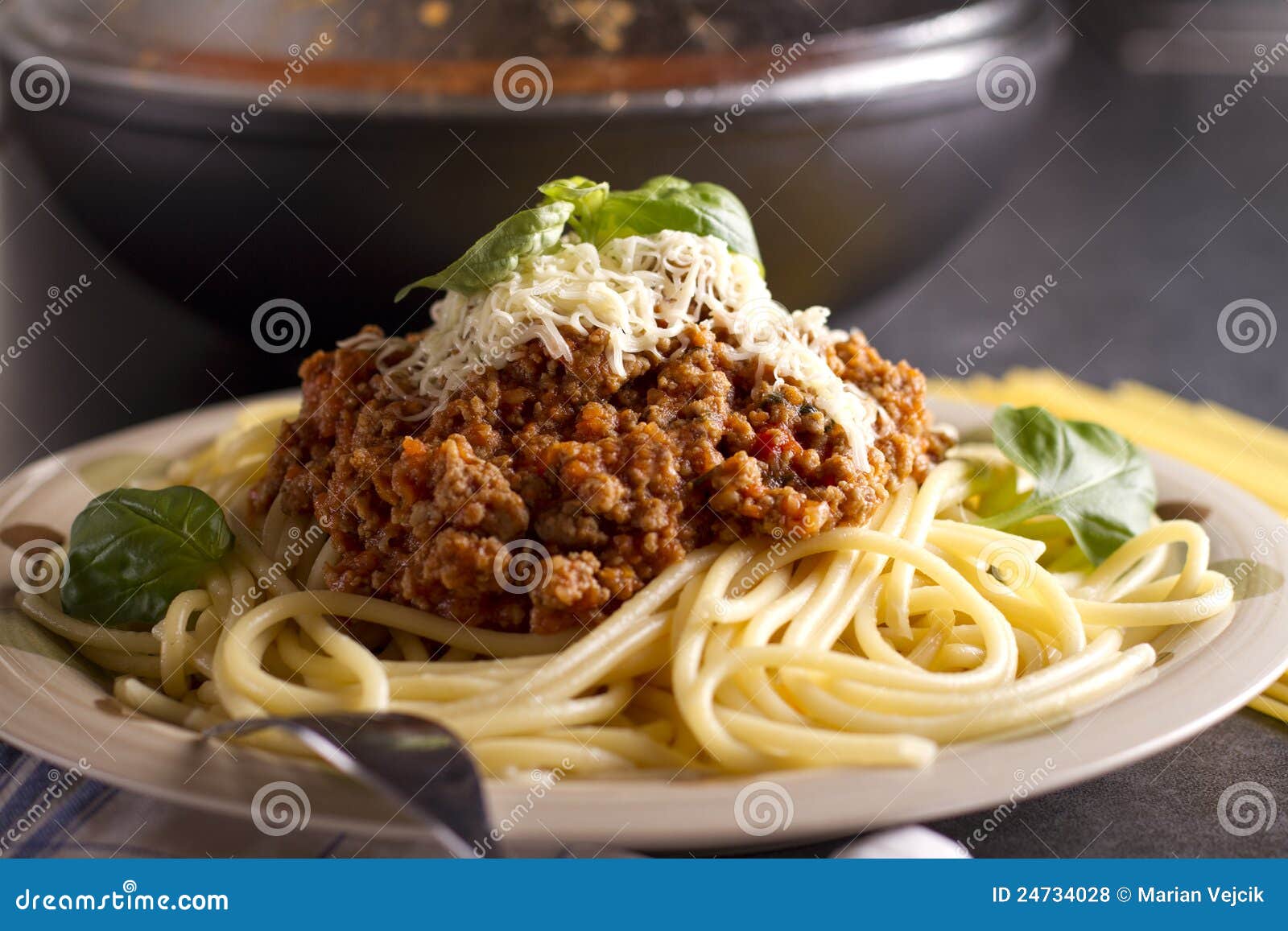 Spaghetti stock photo. Image of still, meat, cuisine - 24734028