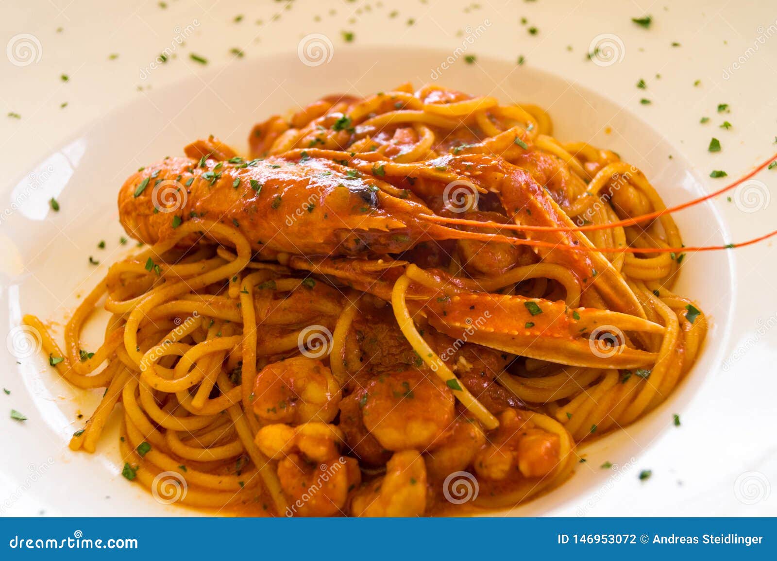Spaghetti alla busara stock photo. Image of food, culture - 146953072