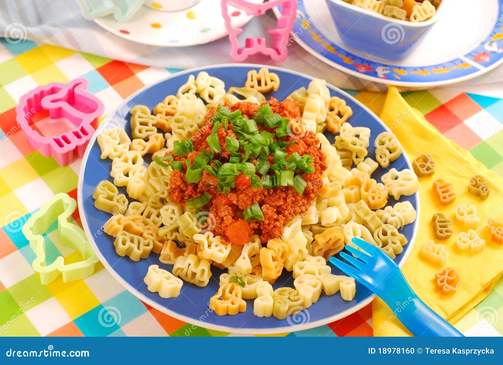 Spaghetti Bolognese for Child Stock Photo - Image of appetite, cuisine ...