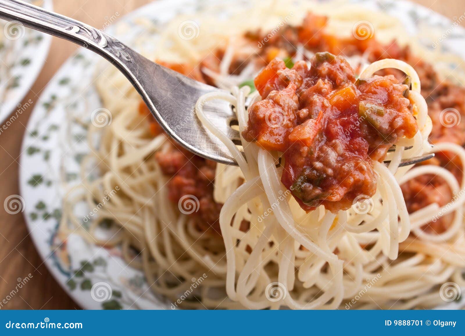 Spaghetti Bolognese on a Fork Stock Image - Image of carrots, nutrition ...