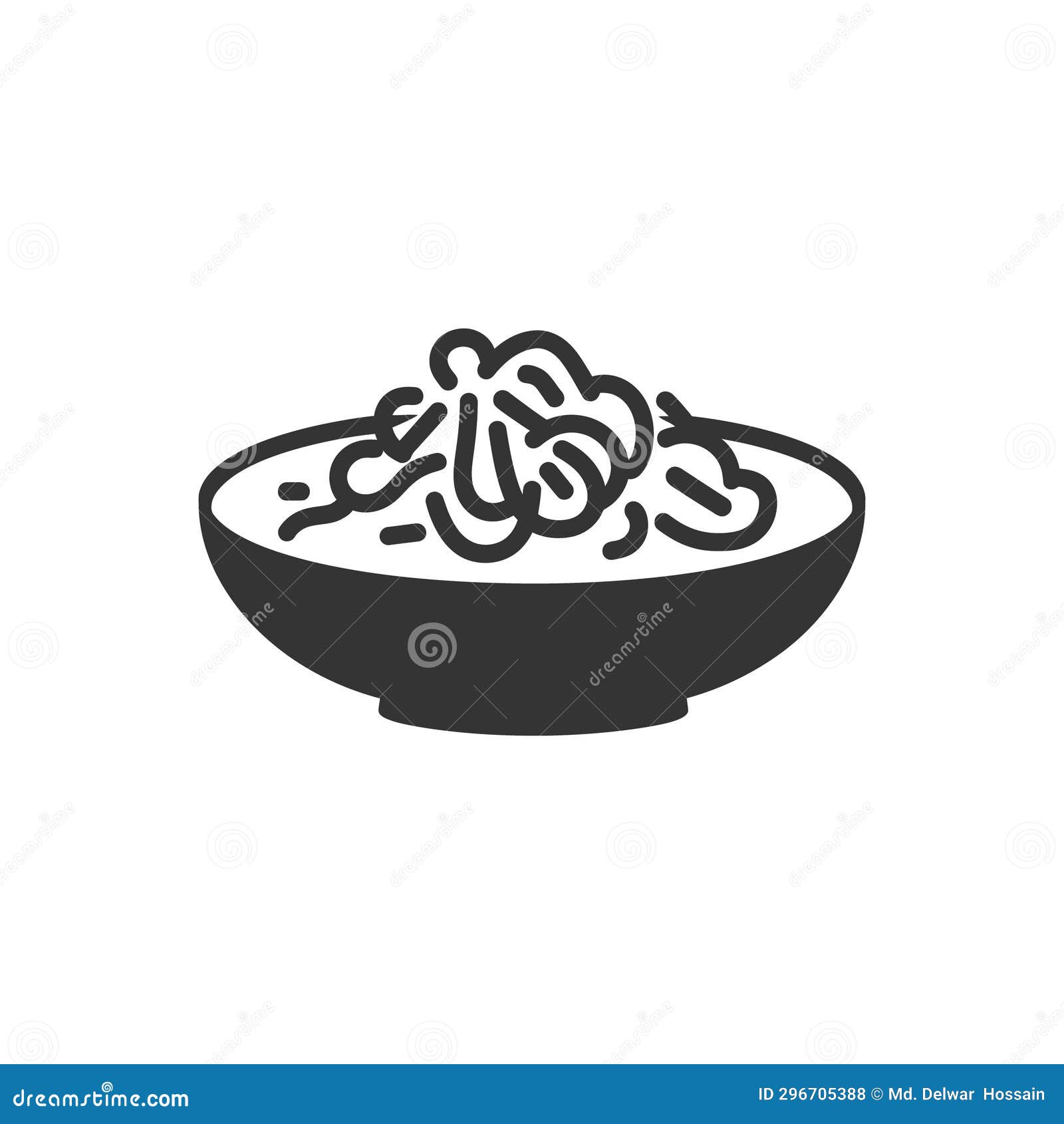 Spaghetti Carbonara Icon stock vector. Illustration of symbol - 296705388
