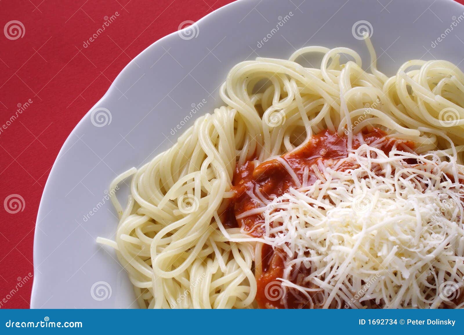 Spaghetti with Cheese stock photo. Image of pasta, macaroon - 1692734
