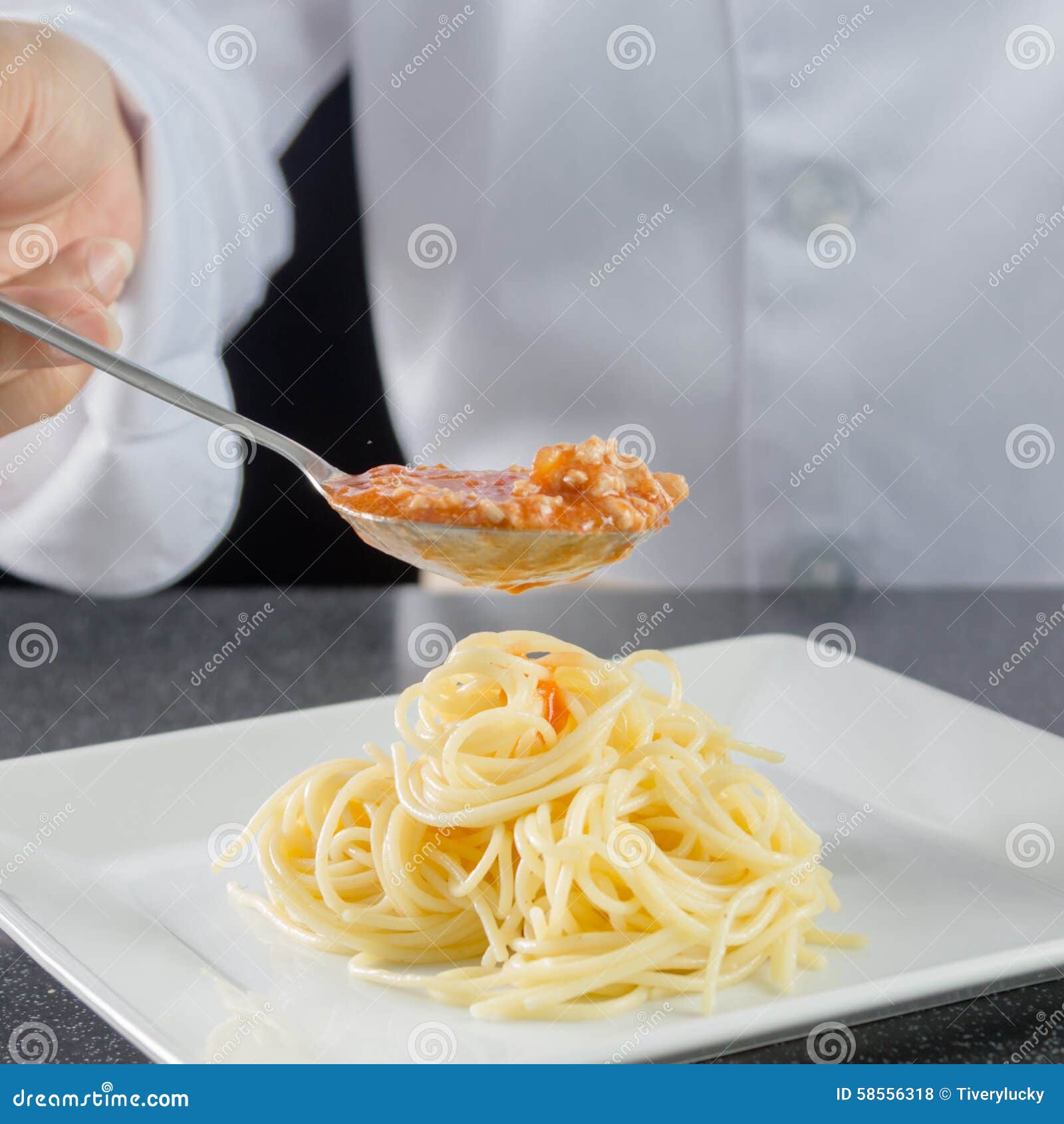 Spaghetti stock photo. Image of diet, italian, parmesan - 58556318