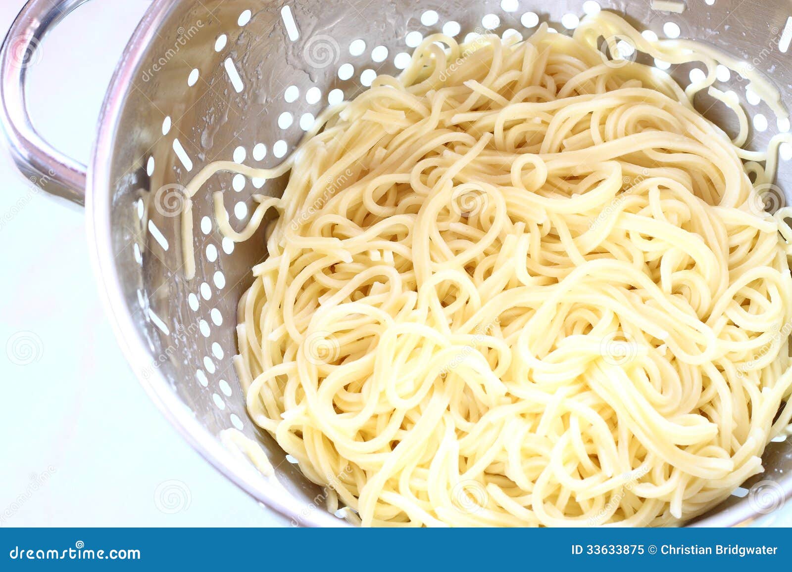 Spaghetti in colander B stock image. Image of healthy - 33633875