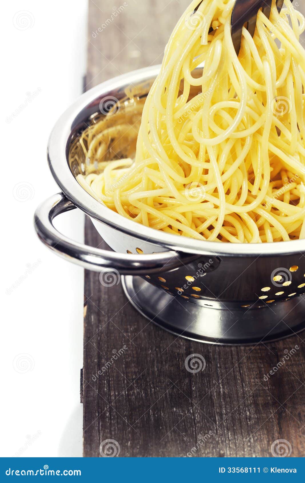 Spaghetti in colander stock image. Image of italian, carbohydrate ...