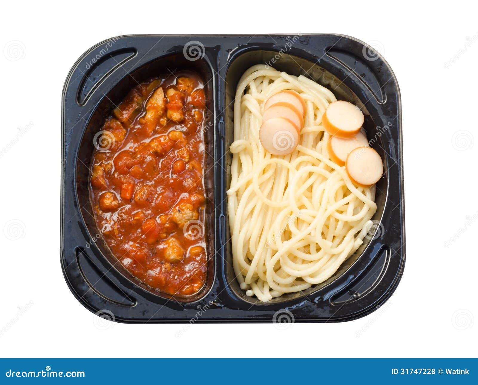 Spaghetti in Convenience Pack Isolated Stock Photo - Image of chilled ...