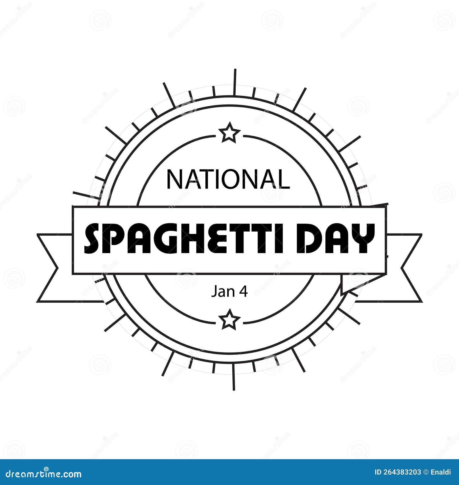 National Spaghetti Day Sign and Vector Badge Stock Vector ...