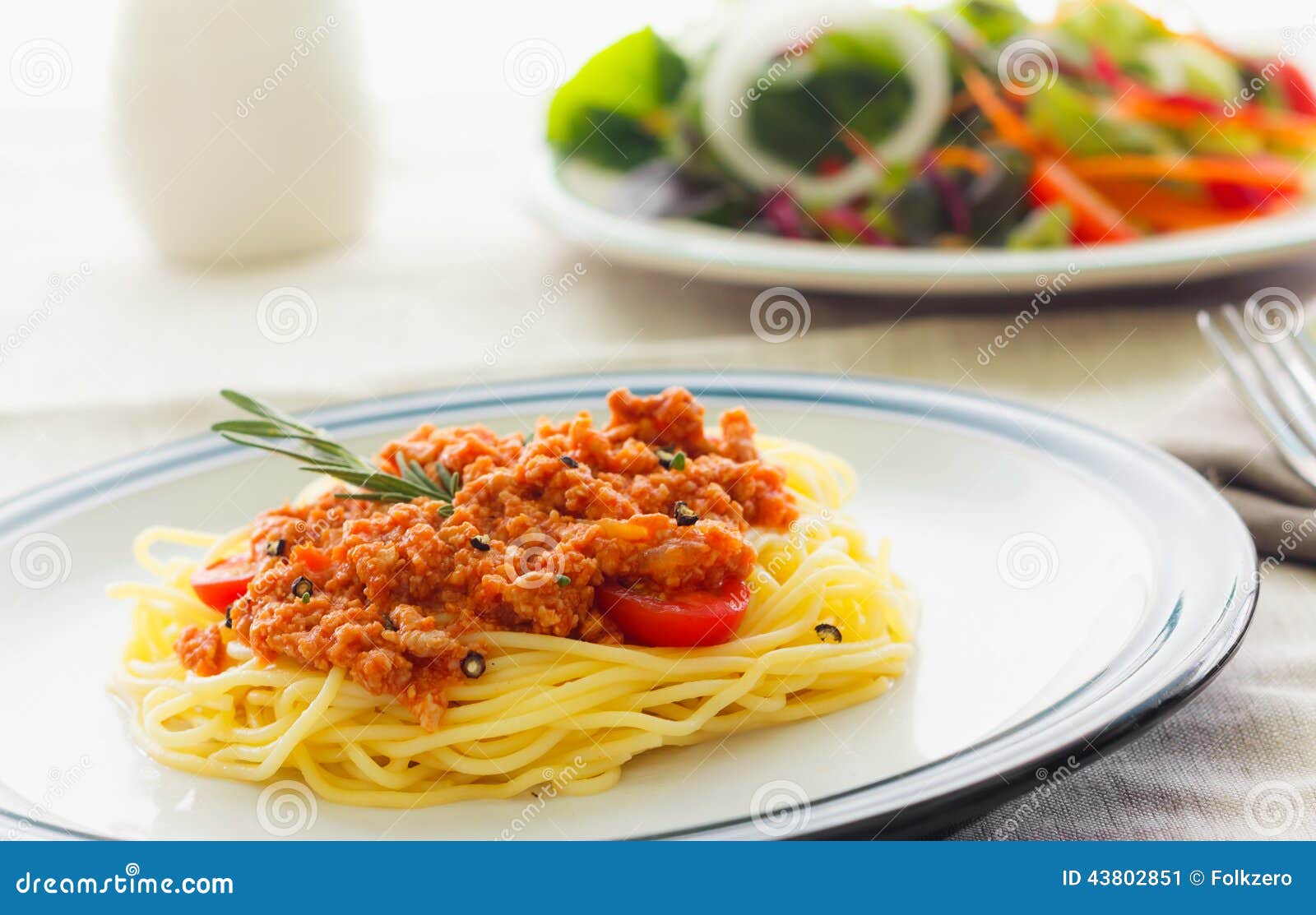 Spaghetti della pasta immagine stock. Immagine di ricetta - 43802851