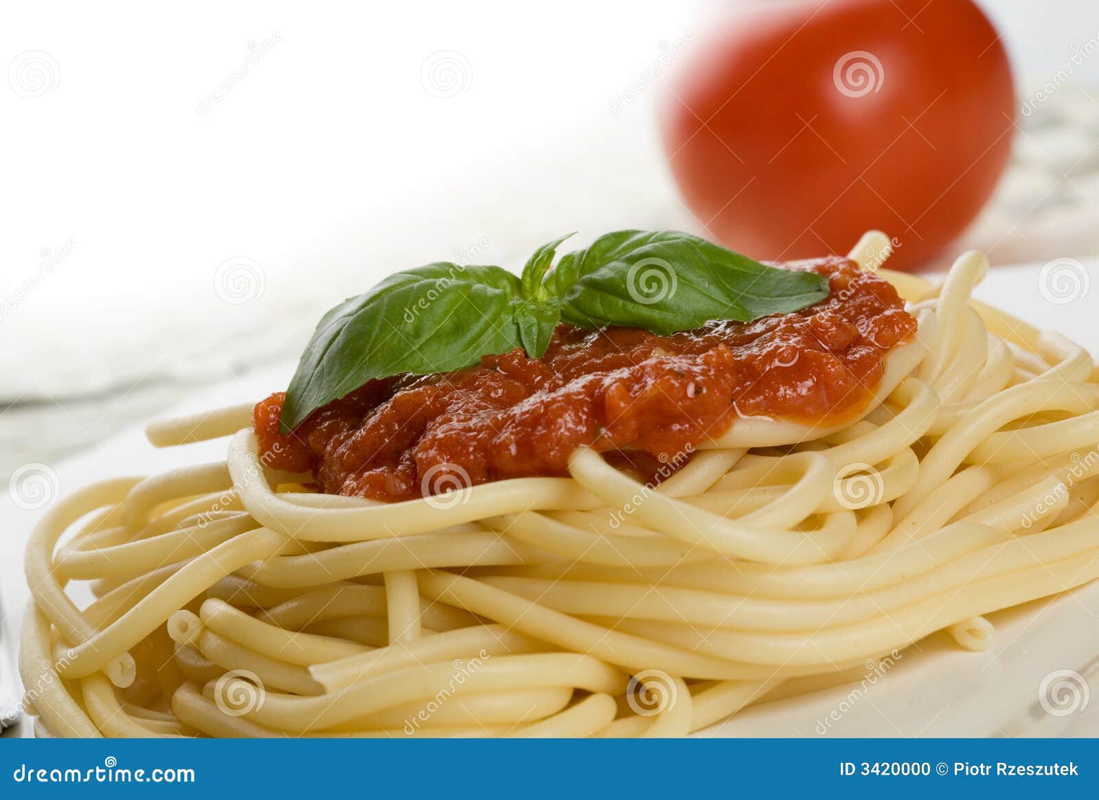 Spaghetti dinner stock photo. Image of cooked, healthy - 3420000