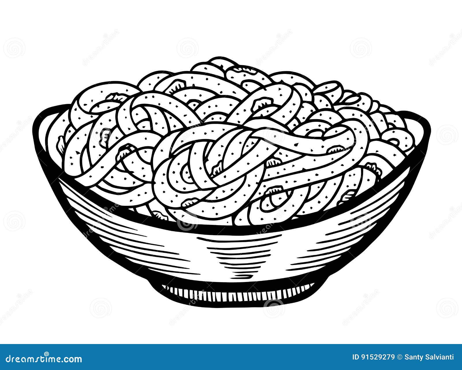 Bowl Of Spaghetti Drawing