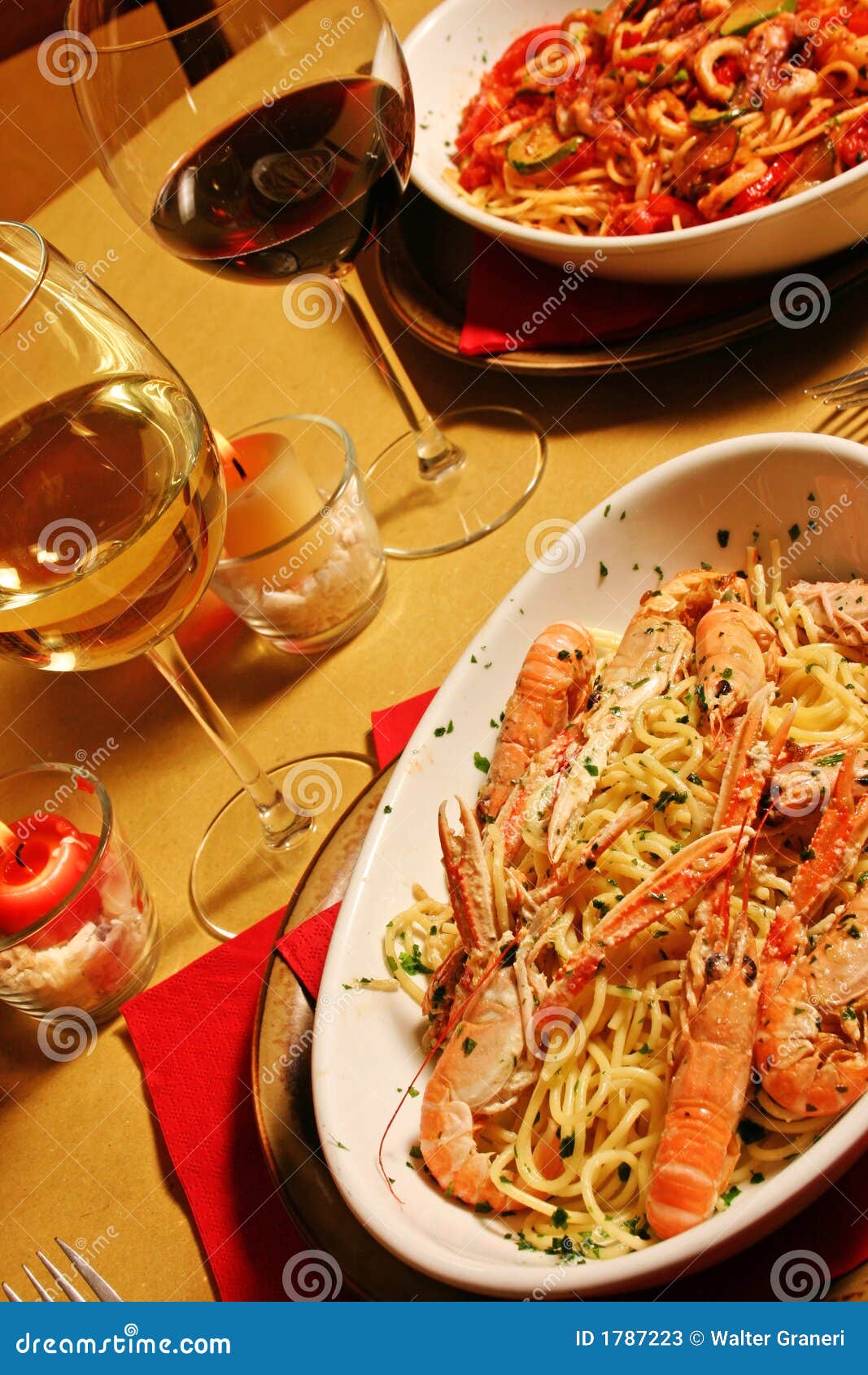 Spaghetti fish stock image. Image of seafood, blur, fine - 1787223