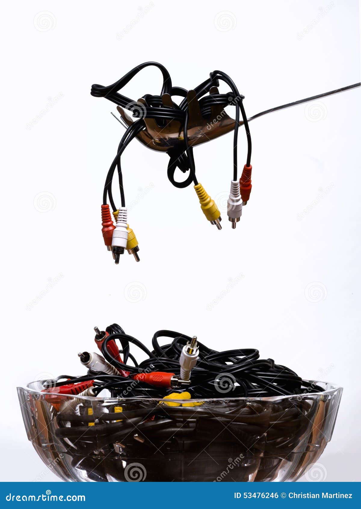 Spaghetti stock photo. Image of tangled, electricity - 53476246