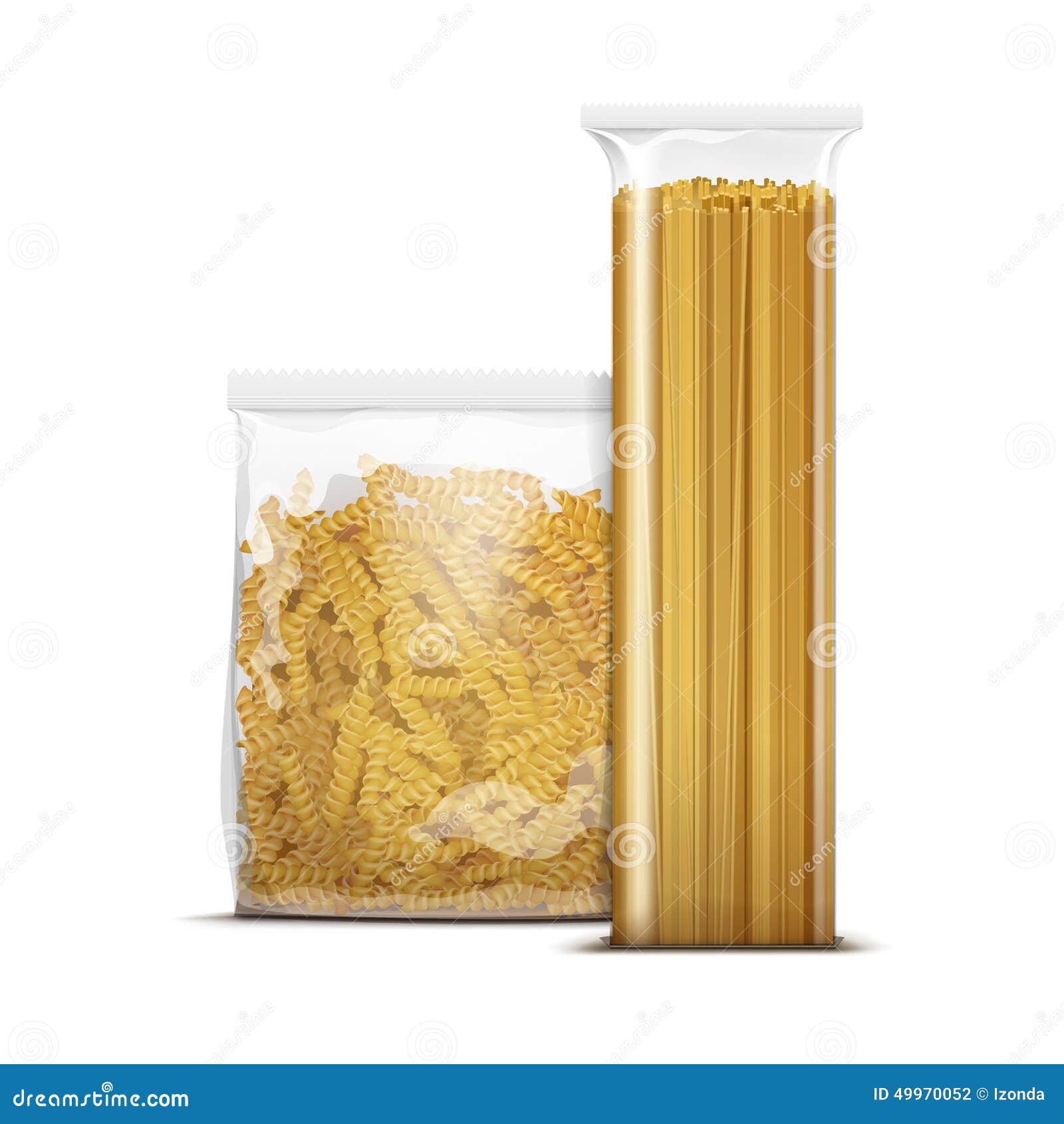 Spaghetti and Fusilli Spiral Pasta Packaging Stock Vector ...