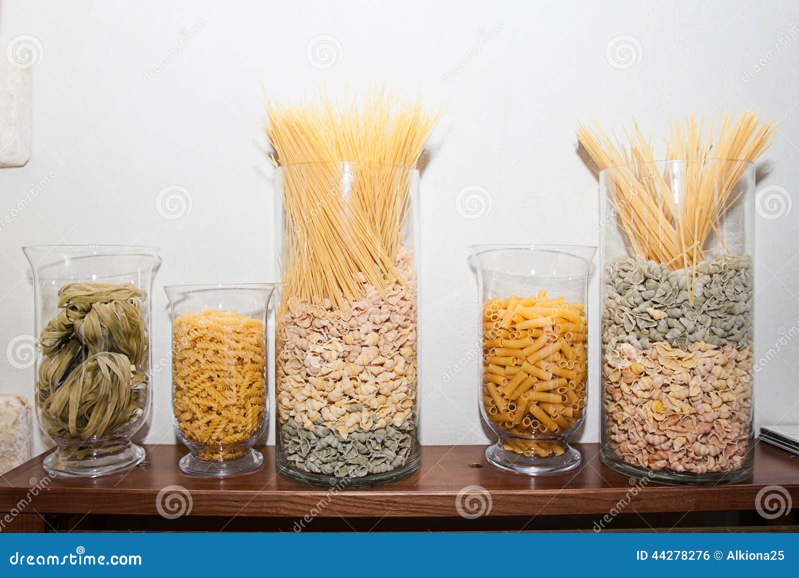Spaghetti in Glass Container Stock Photo - Image of diferent, object ...
