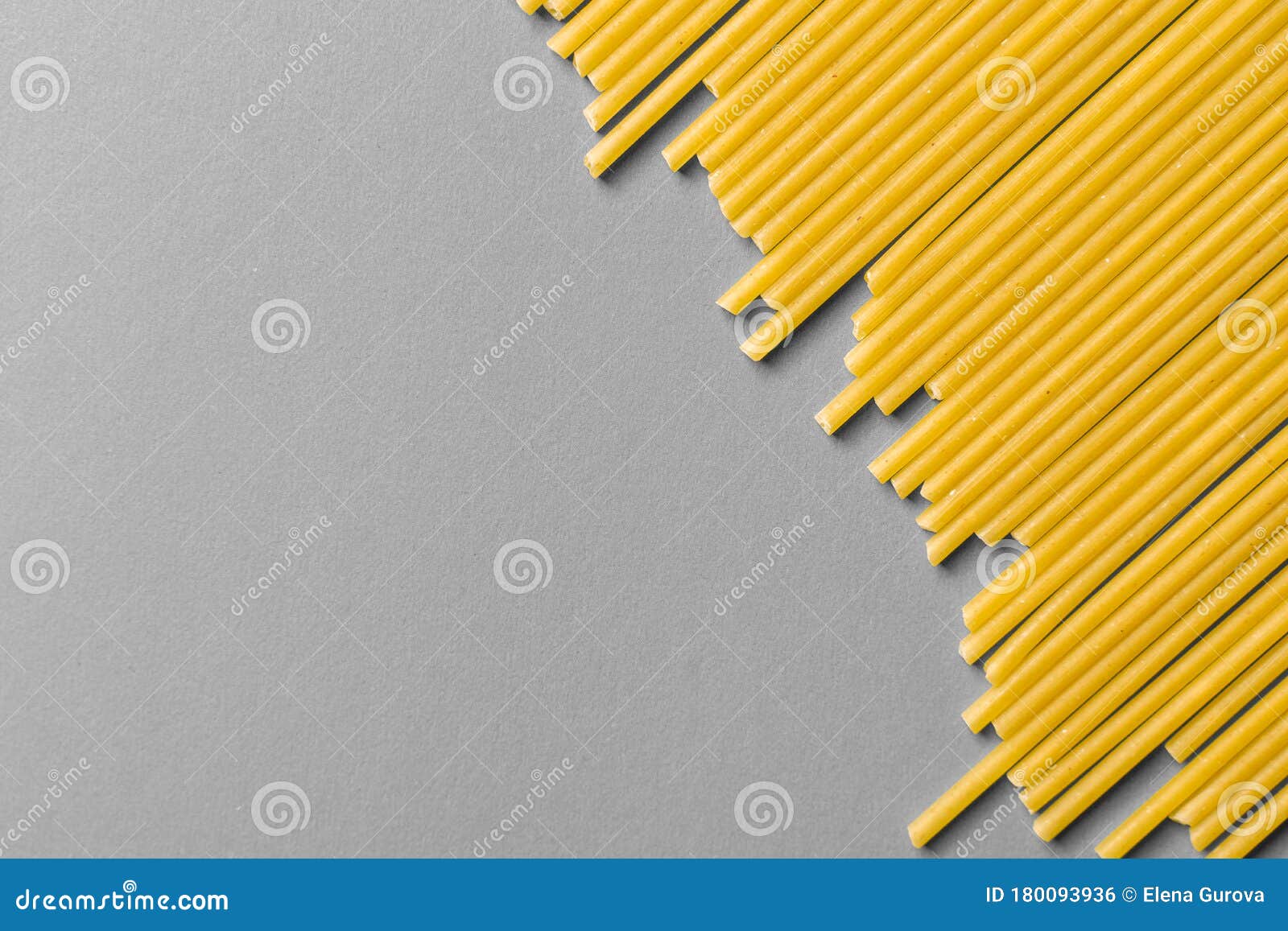 Spaghetti on a Grey Background, Copy Space Stock Photo - Image of gray ...