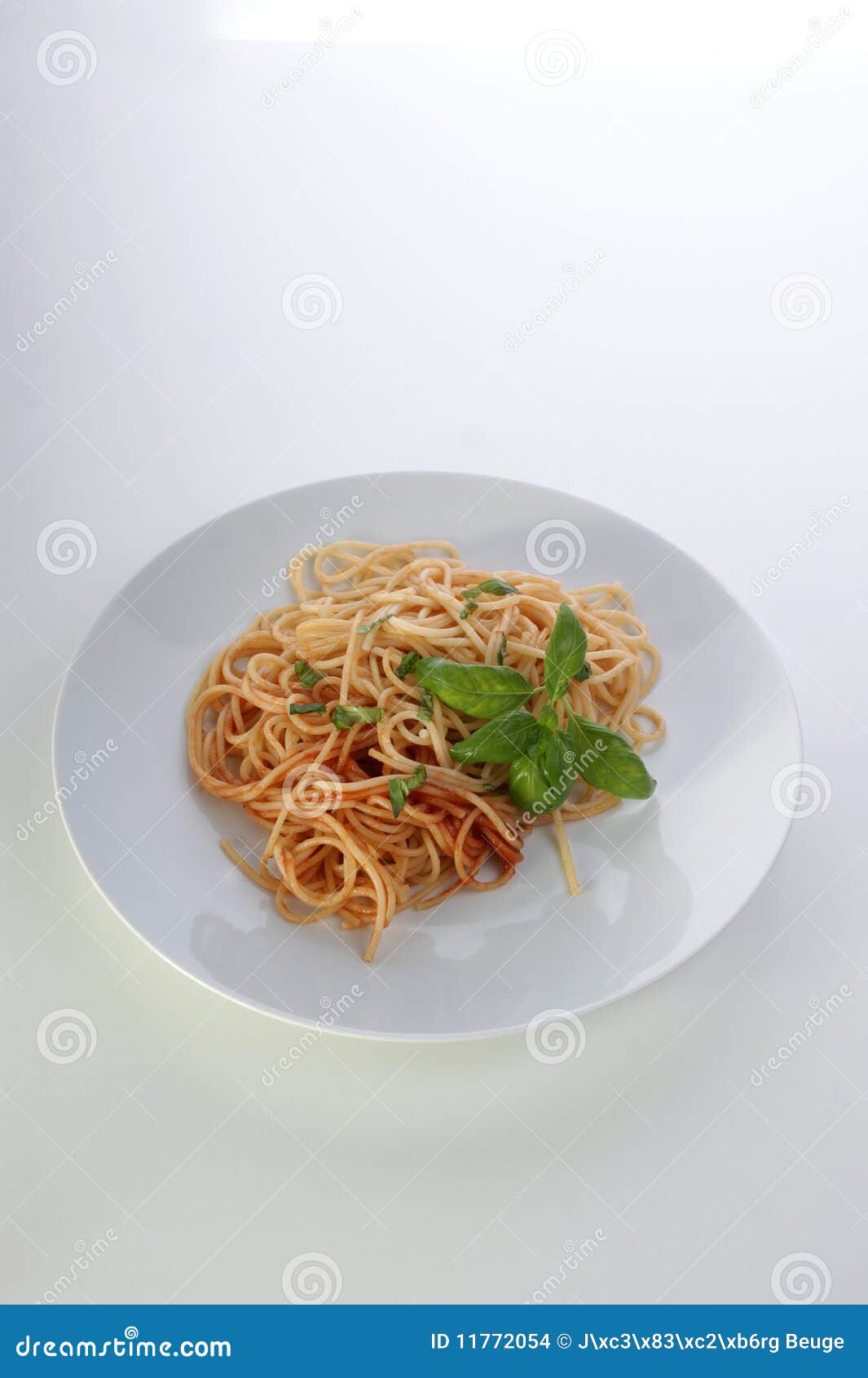 Spaghetti with Home Made Tomato Sauce Stock Photo - Image of pasta ...