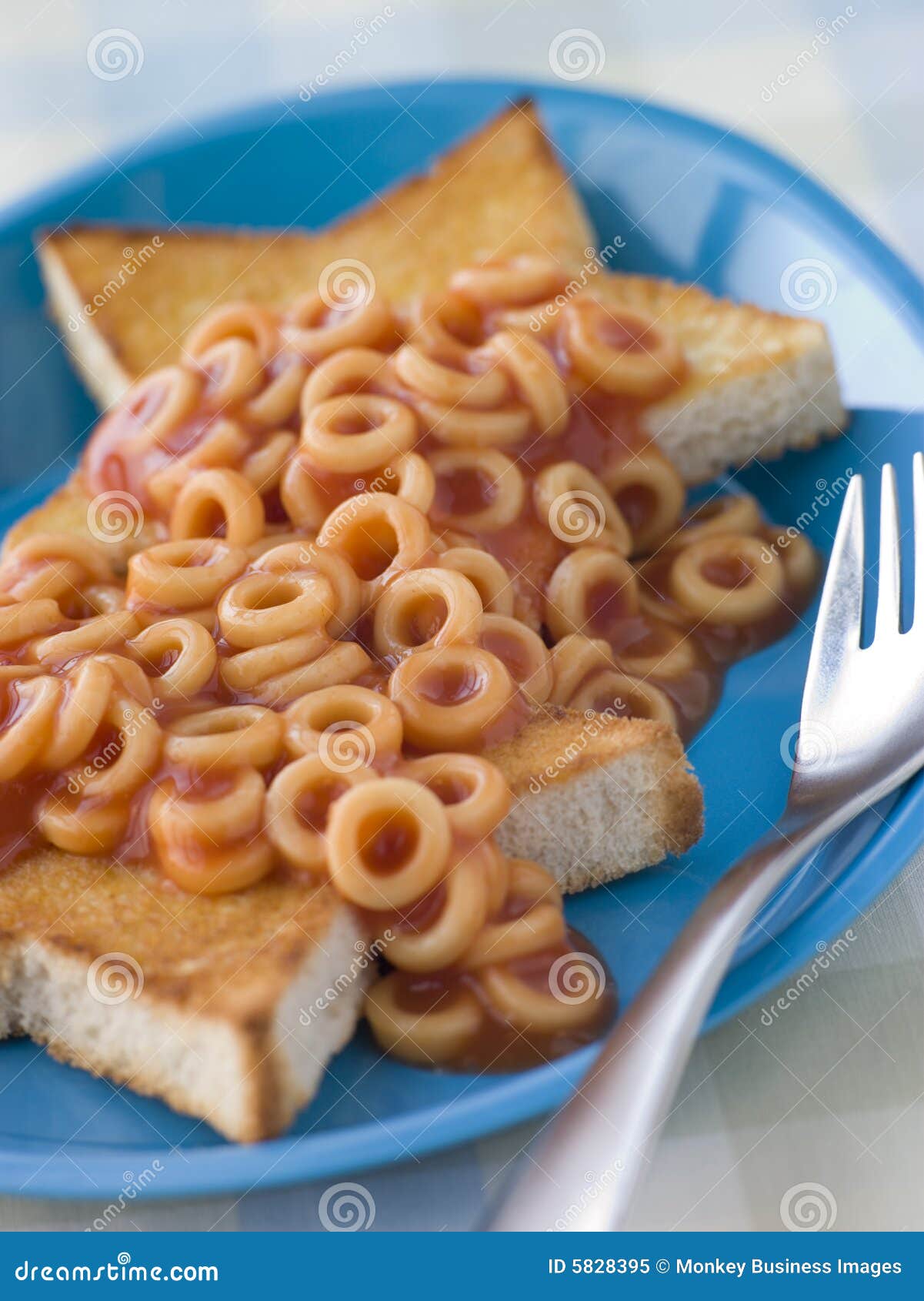Spaghetti Hoops on Star Shaped Toast Stock Image - Image of sauce ...