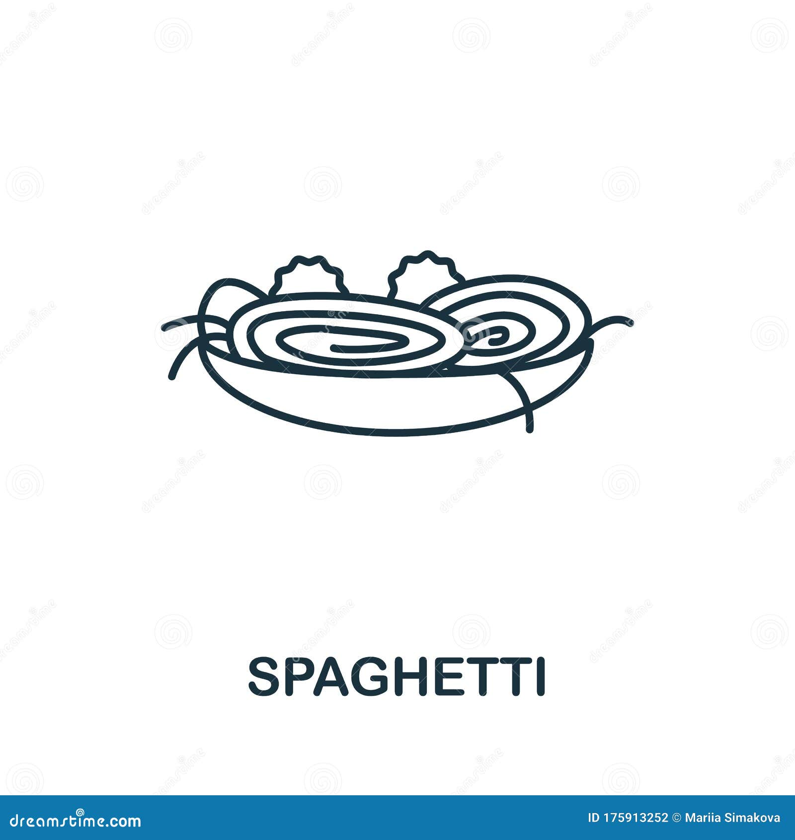 Spaghetti Icon from Italy Collection. Simple Line Spaghetti Icon for ...