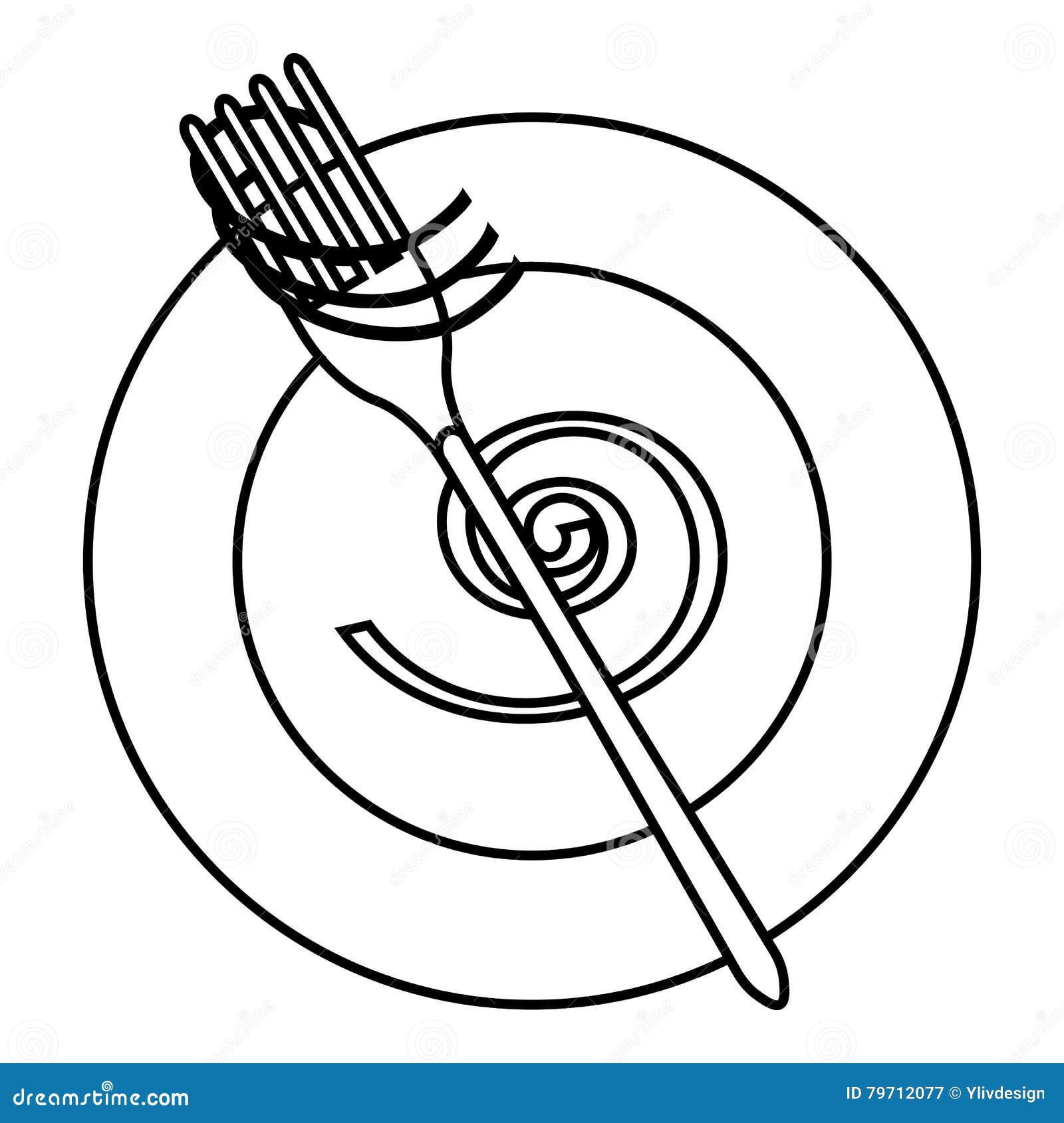 Spaghetti Icon, Outline Style Stock Vector - Illustration of ingredient ...