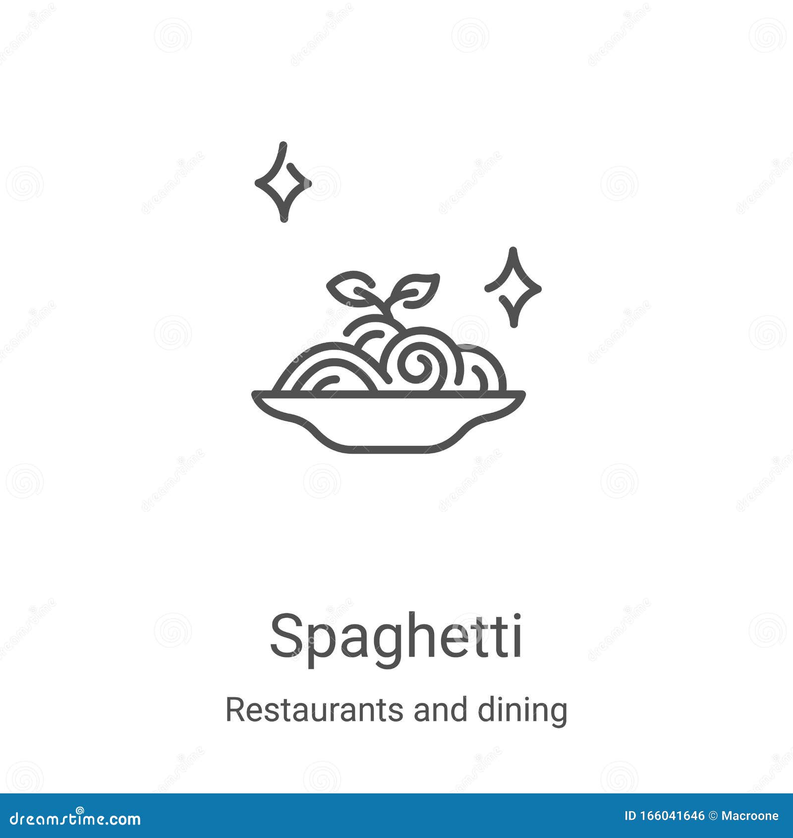 Spaghetti Icon Vector from Restaurants and Dining Collection. Thin Line ...
