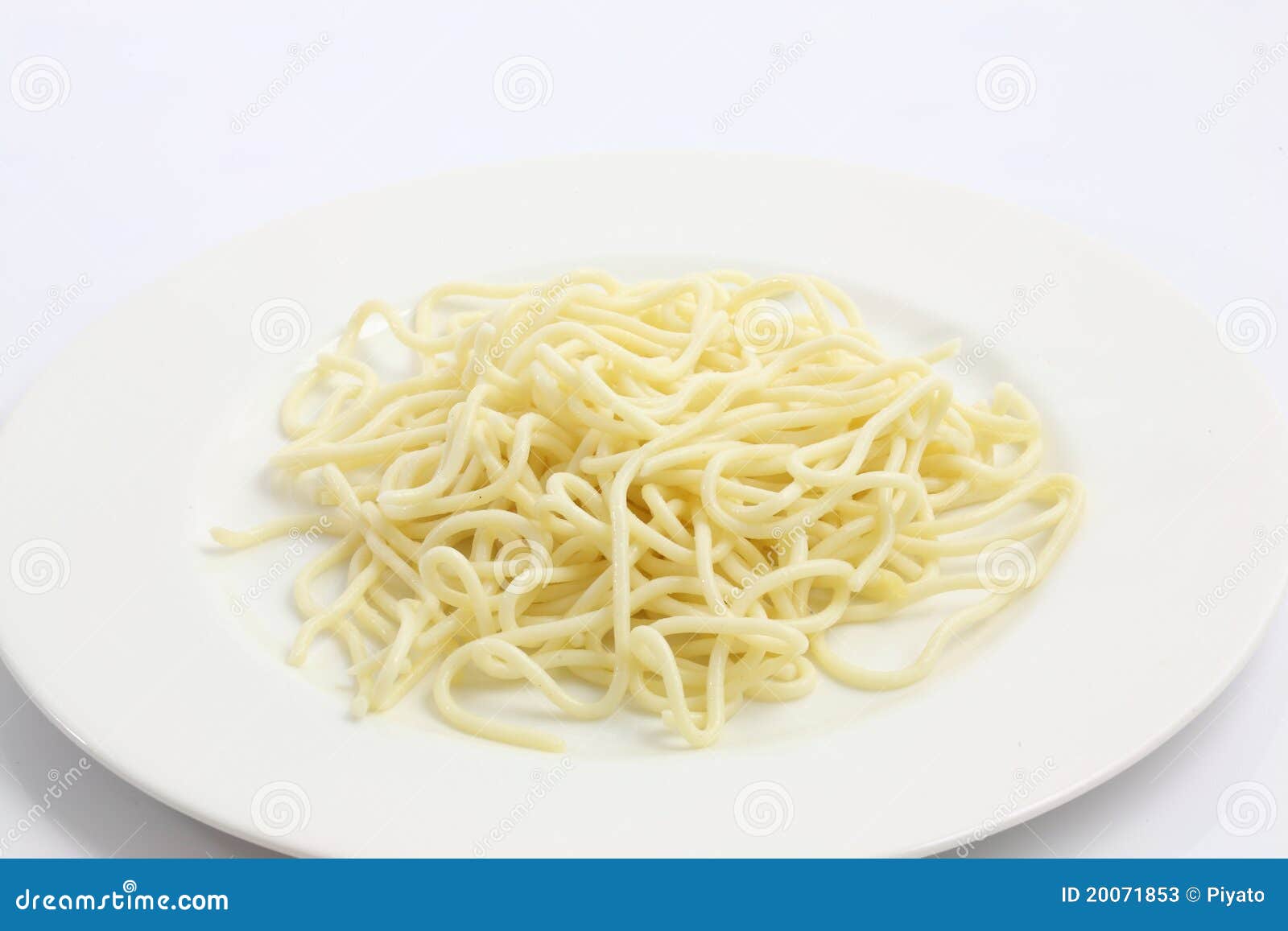 Spaghetti Isolated in White Background Stock Image - Image of cooked ...