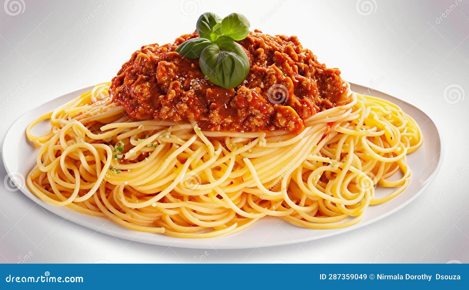 Spaghetti Isolated on White Background Stock Illustration ...