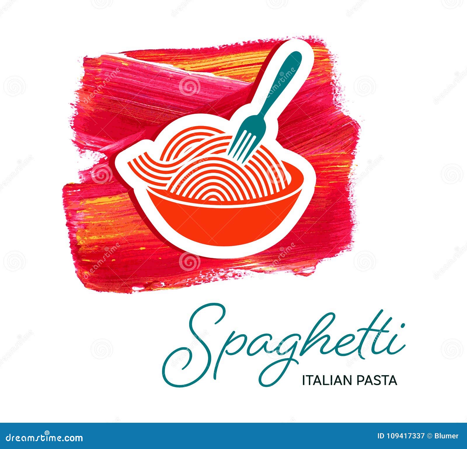 Spaghetti Italian Pasta Creative Design Stock Vector - Illustration of ...