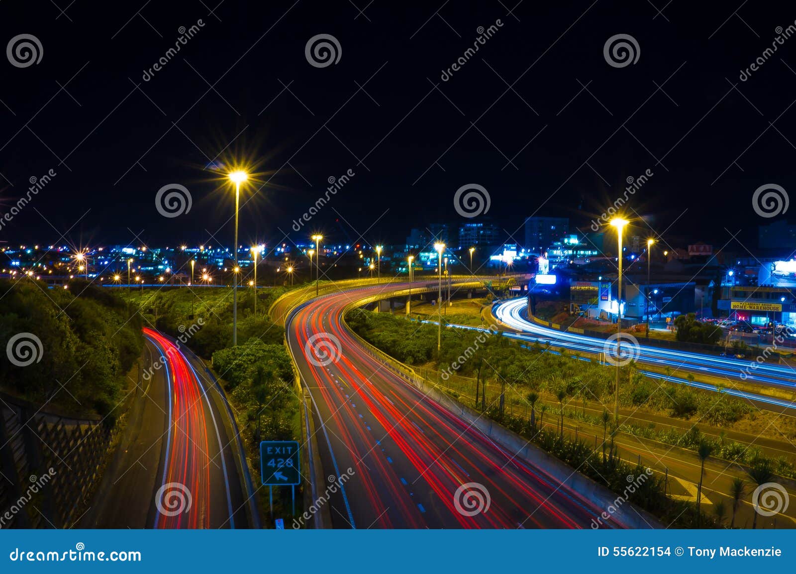 Spaghetti Junction At Night Editorial Image | CartoonDealer.com #55622154