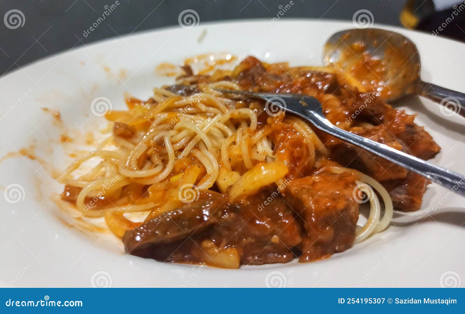 Spaghetti that Looks Bad in a Restaurant Stock Image - Image of soup ...
