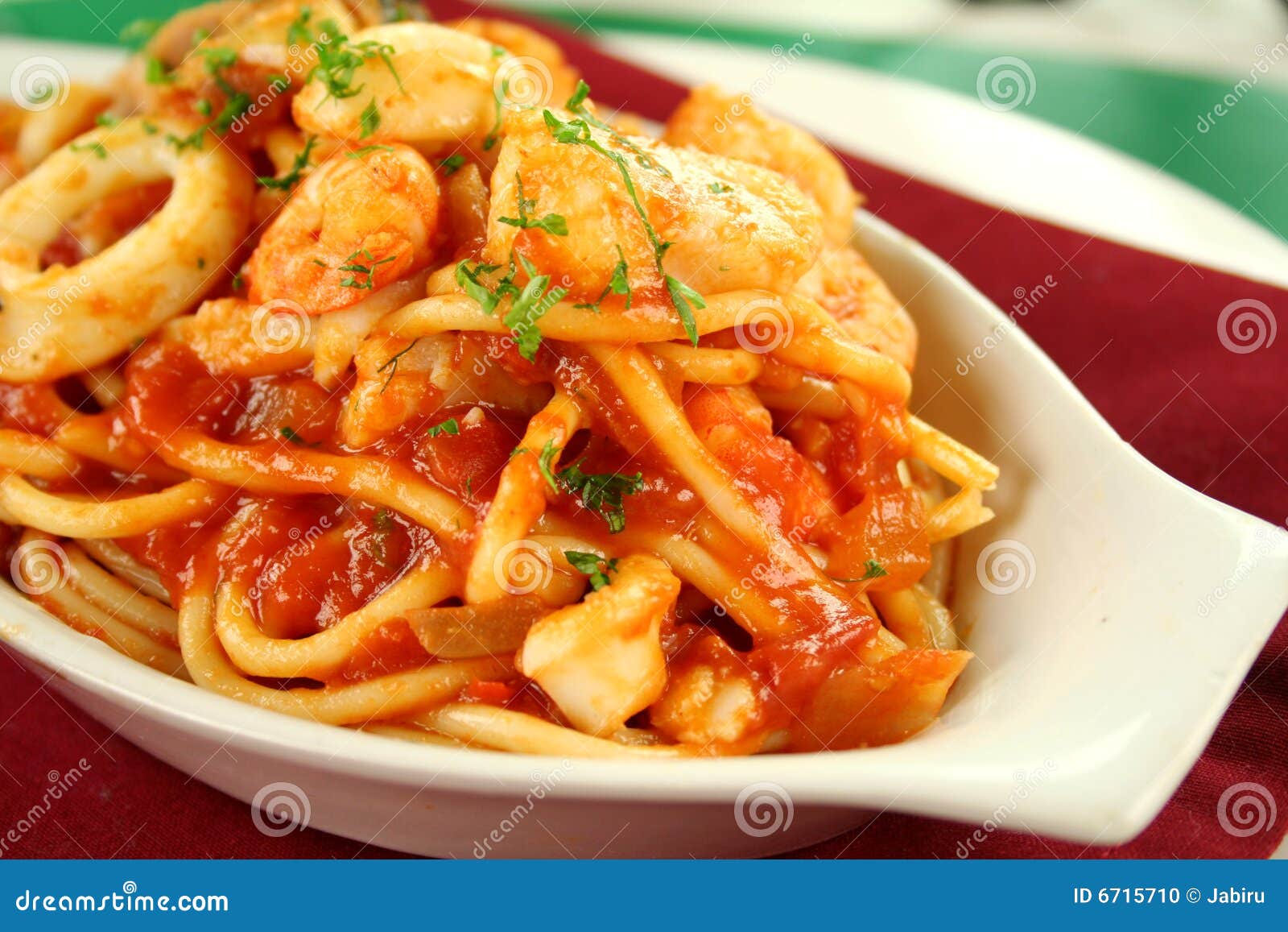 Spaghetti Marinara stock photo. Image of appetizer, gourmet - 6715710