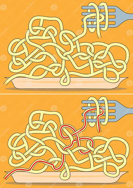 Spaghetti maze stock vector. Illustration of maze, puzzle - 115727507