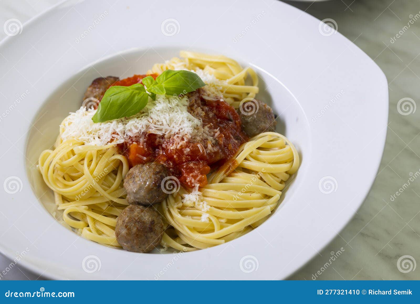 Spaghetti with Meat Balls and Tomato Sauce Stock Photo - Image of sauce ...