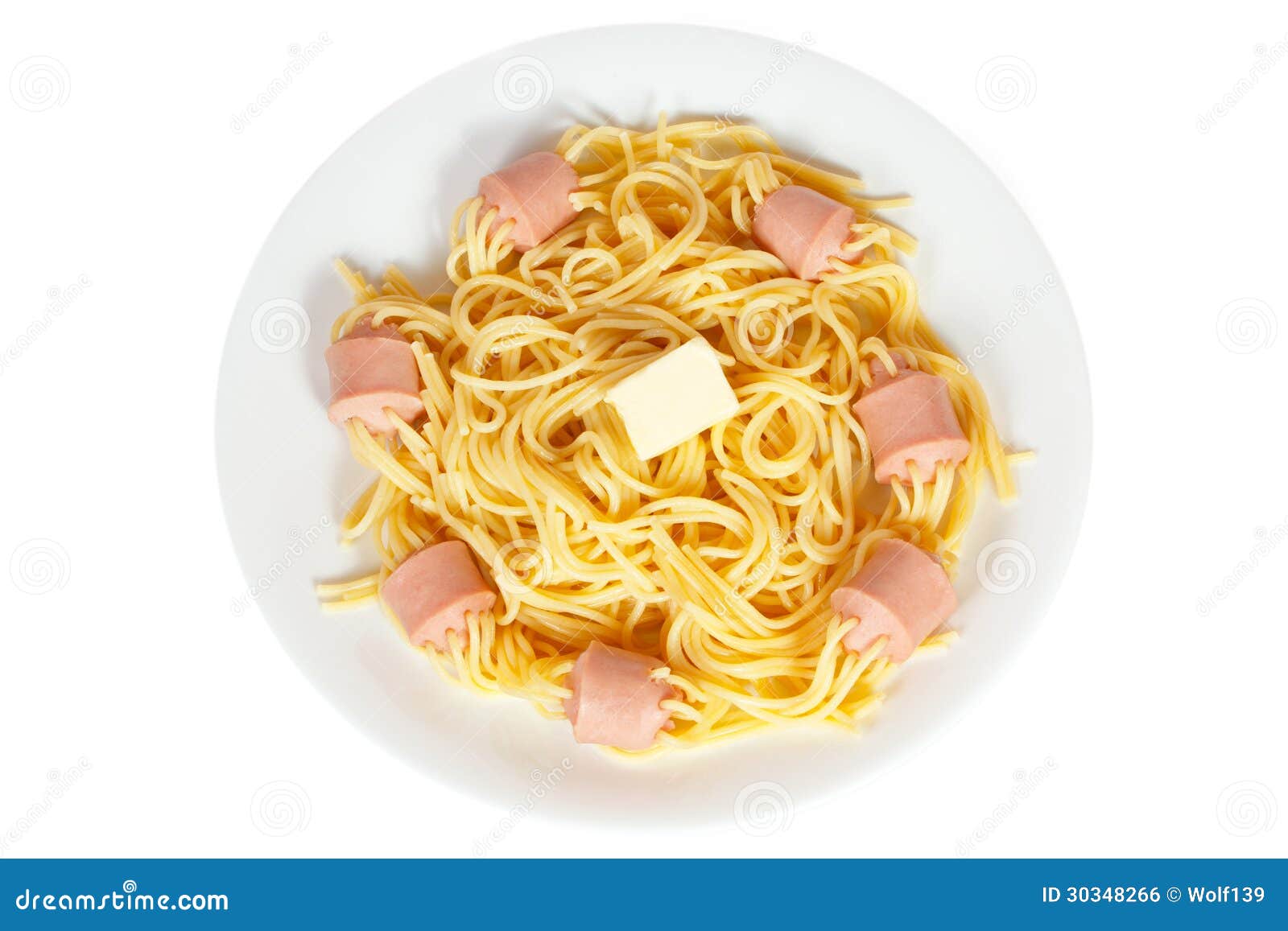 Spaghetti met worst stock foto. Image of worst, traditioneel - 30348266