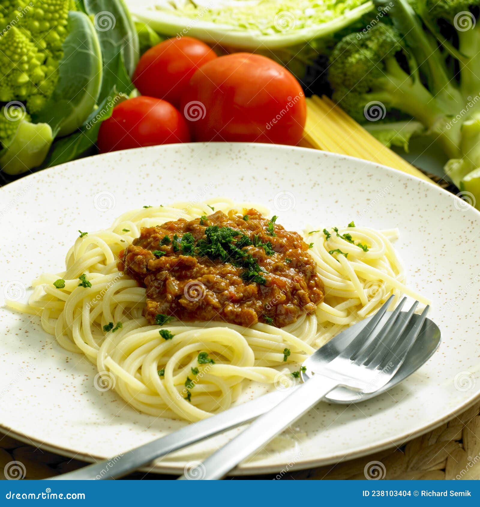 Spaghetti with minced meat stock photo. Image of meal - 238103404