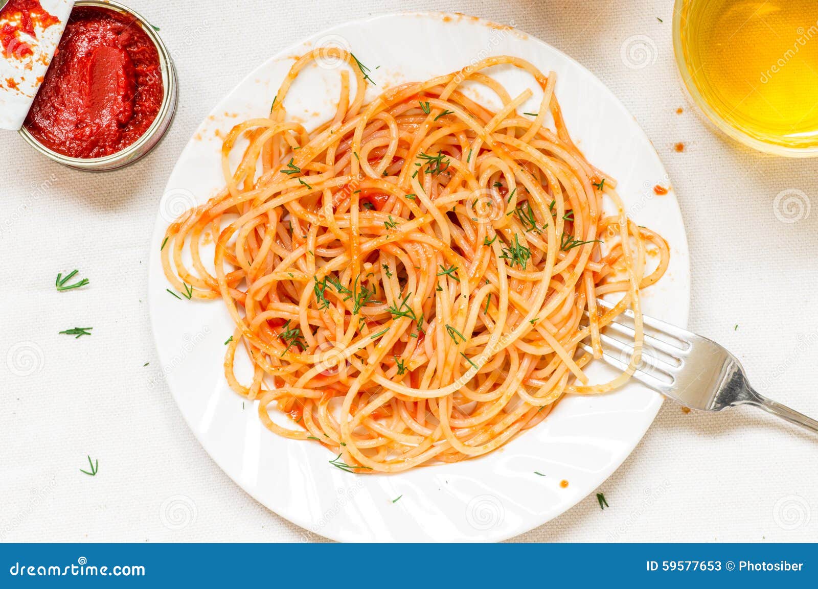 Spaghetti Napoli Pasta with Tomato Sauce and Wine Stock Image - Image ...
