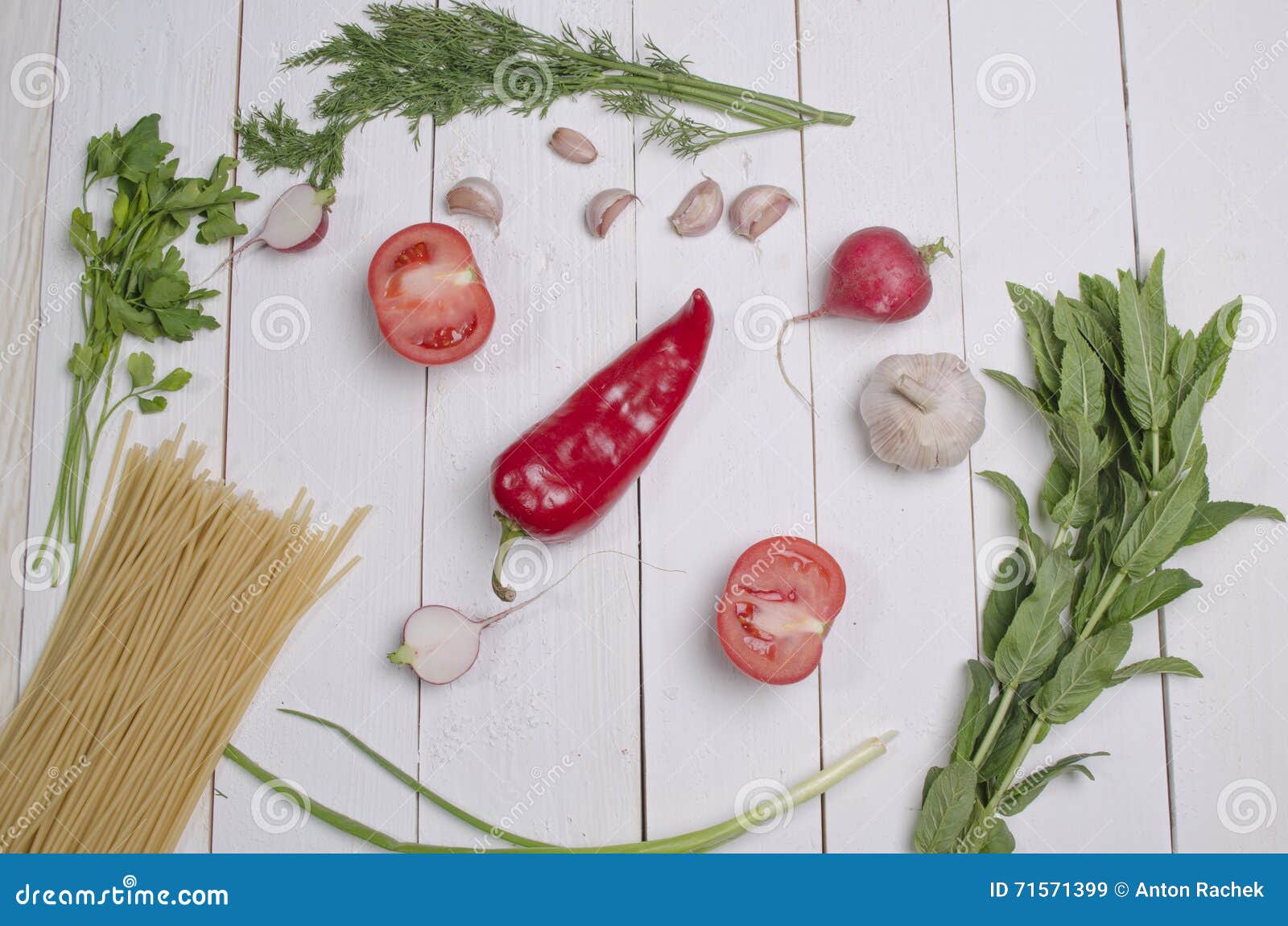 Spaghetti with Natural Vegetables Stock Image - Image of agriculture ...
