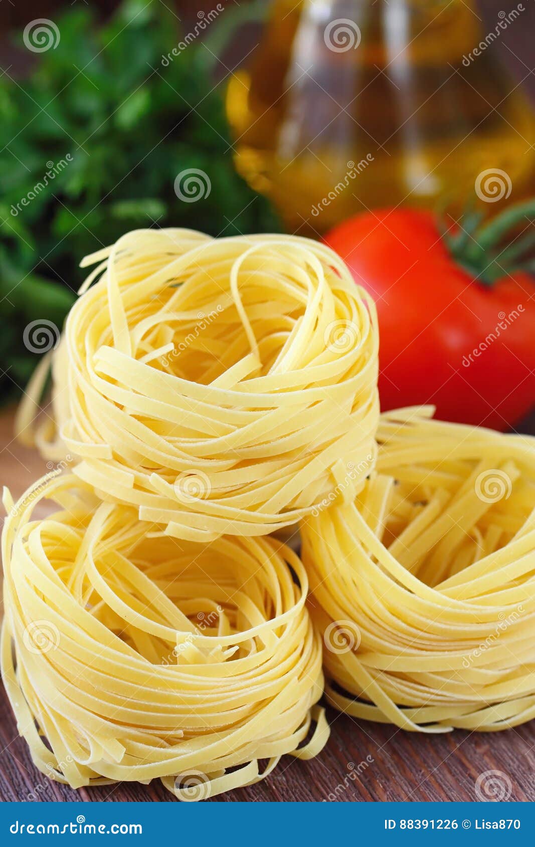Spaghetti Nest Prepared for Cooking Stock Photo - Image of macaroni ...