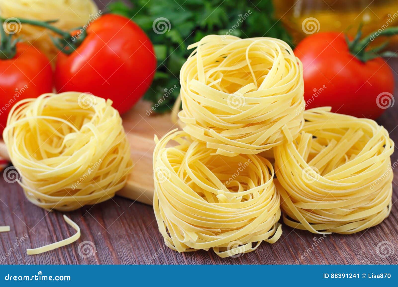 Spaghetti Nest Prepared for Cooking Stock Image - Image of cuisine ...