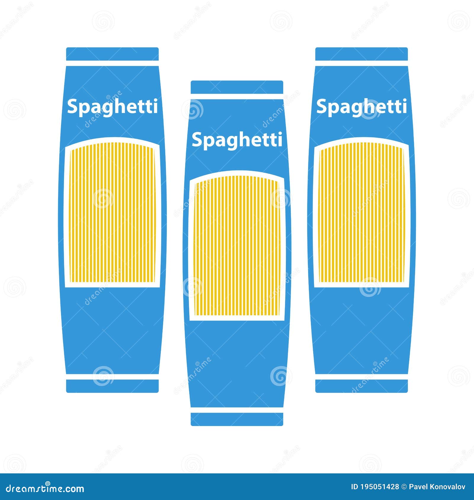 Spaghetti Package Icon stock vector. Illustration of italian - 195051428