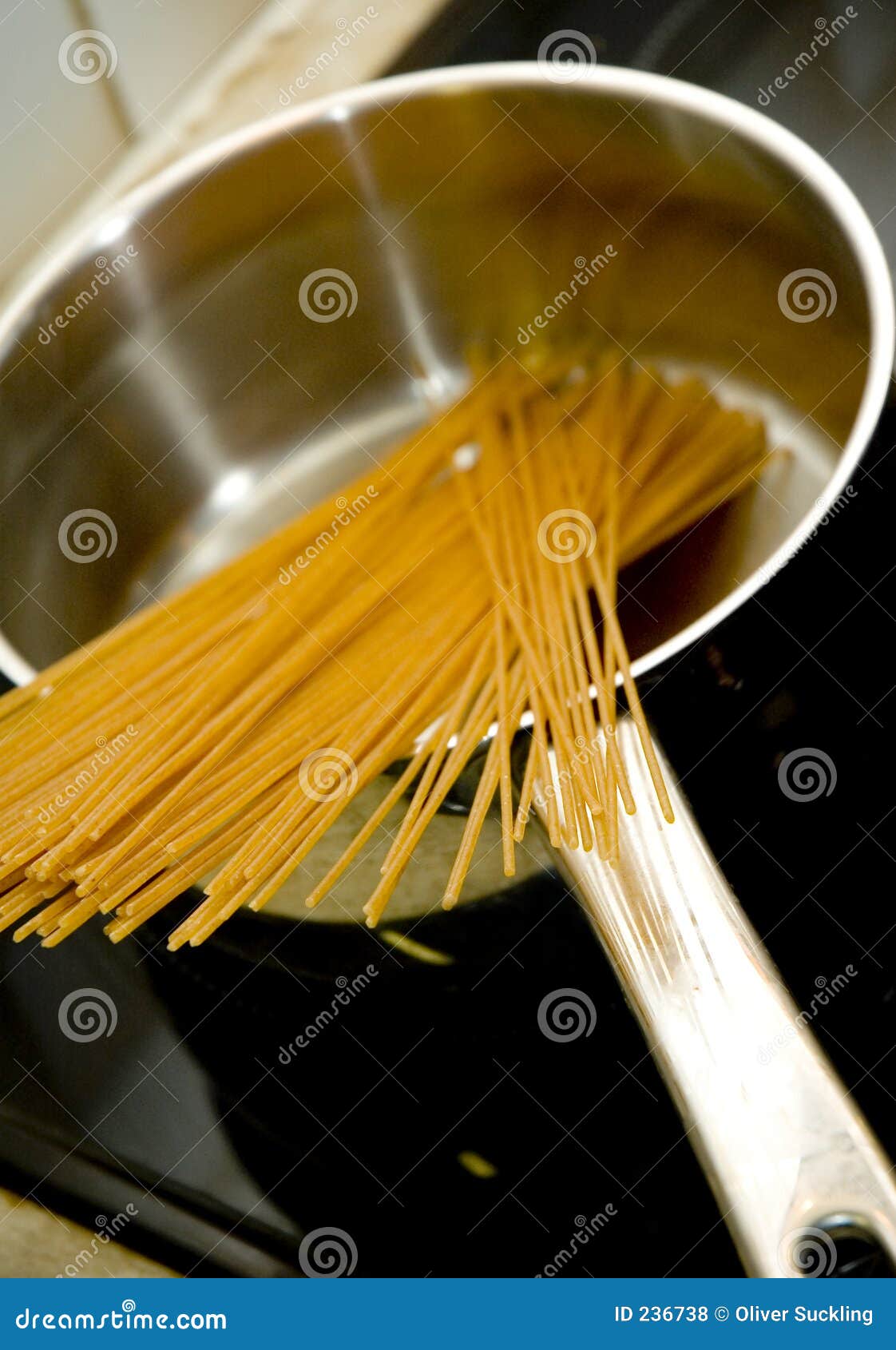 Spaghetti in pan stock photo. Image of saucepan, preparing - 236738