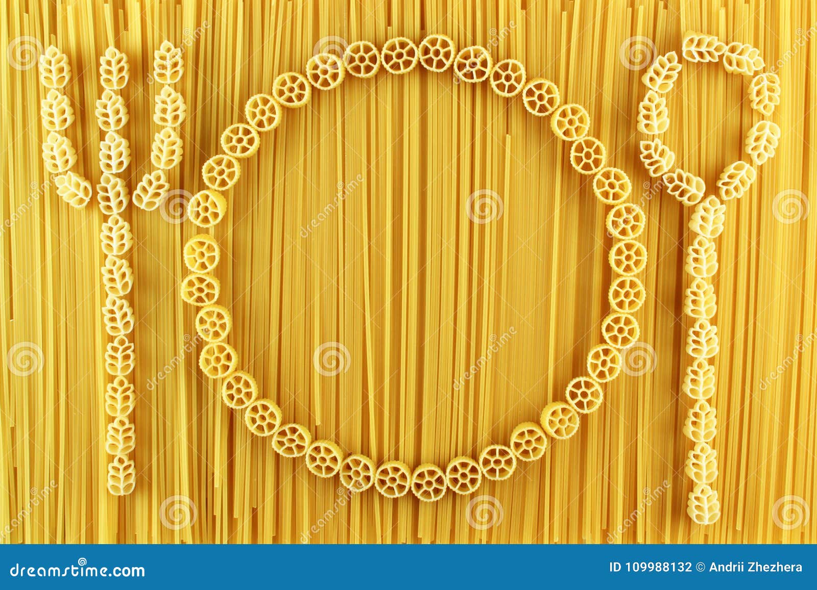 Spaghetti and Pasta Arrangement. Alimentary Products Concept. Stock ...