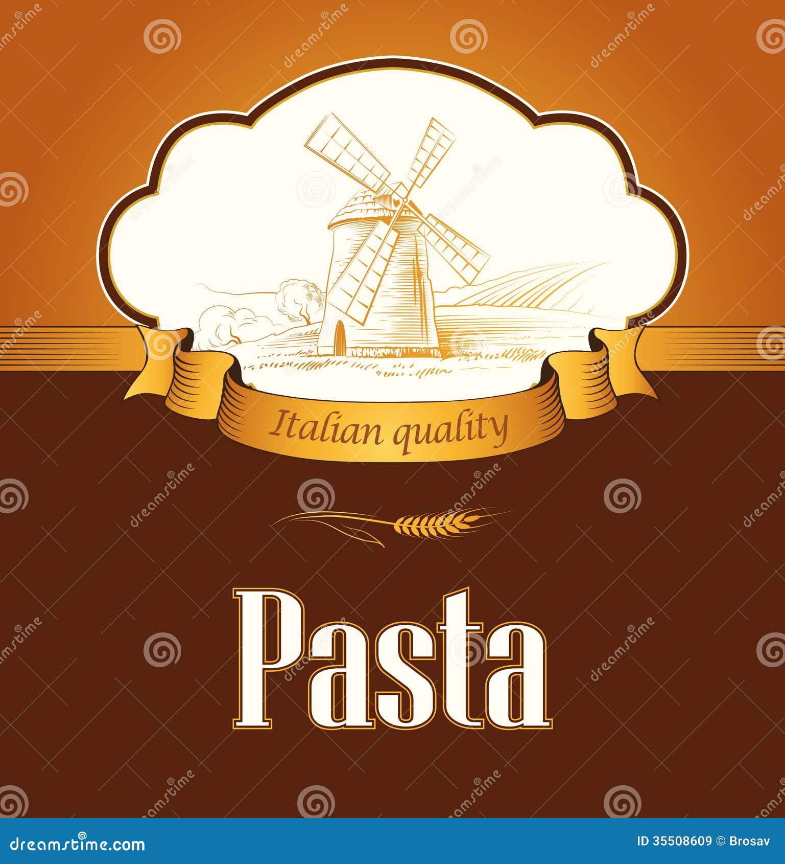 Spaghetti. Pasta. Bakery. Labels, Pack for Spaghet Stock Vector ...