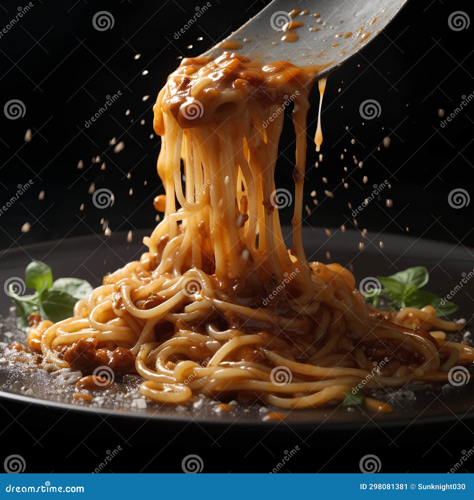 Spaghetti Pasta in Intentional Camera Movement Stock Illustration ...