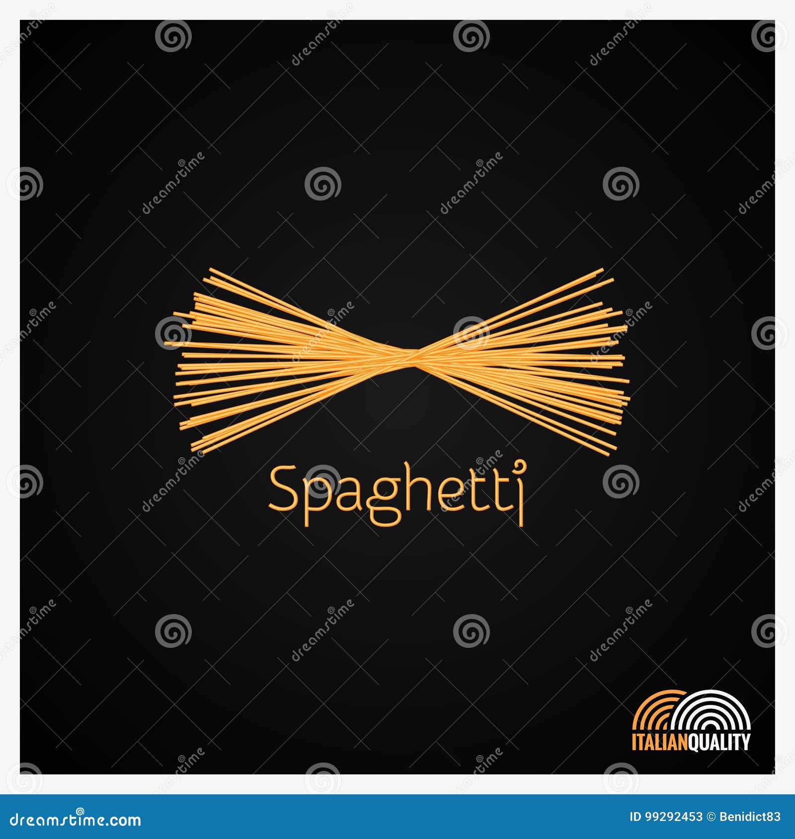 Pasta Logo. Hand Drawn Vector Illustration Of Plate With Spaghetti ...
