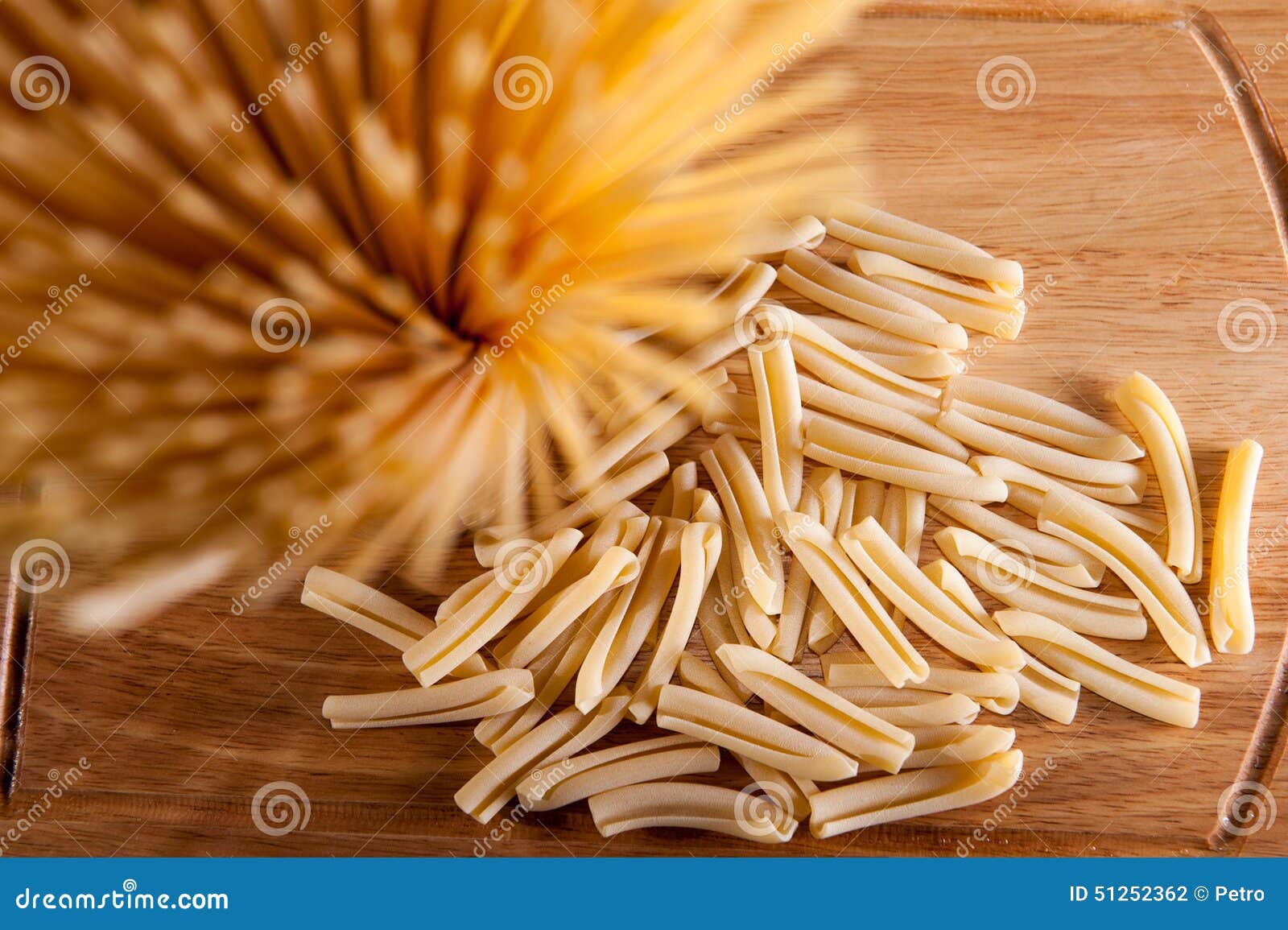 Spaghetti Pasta Over Wooden Background Stock Photo - Image of healthy ...