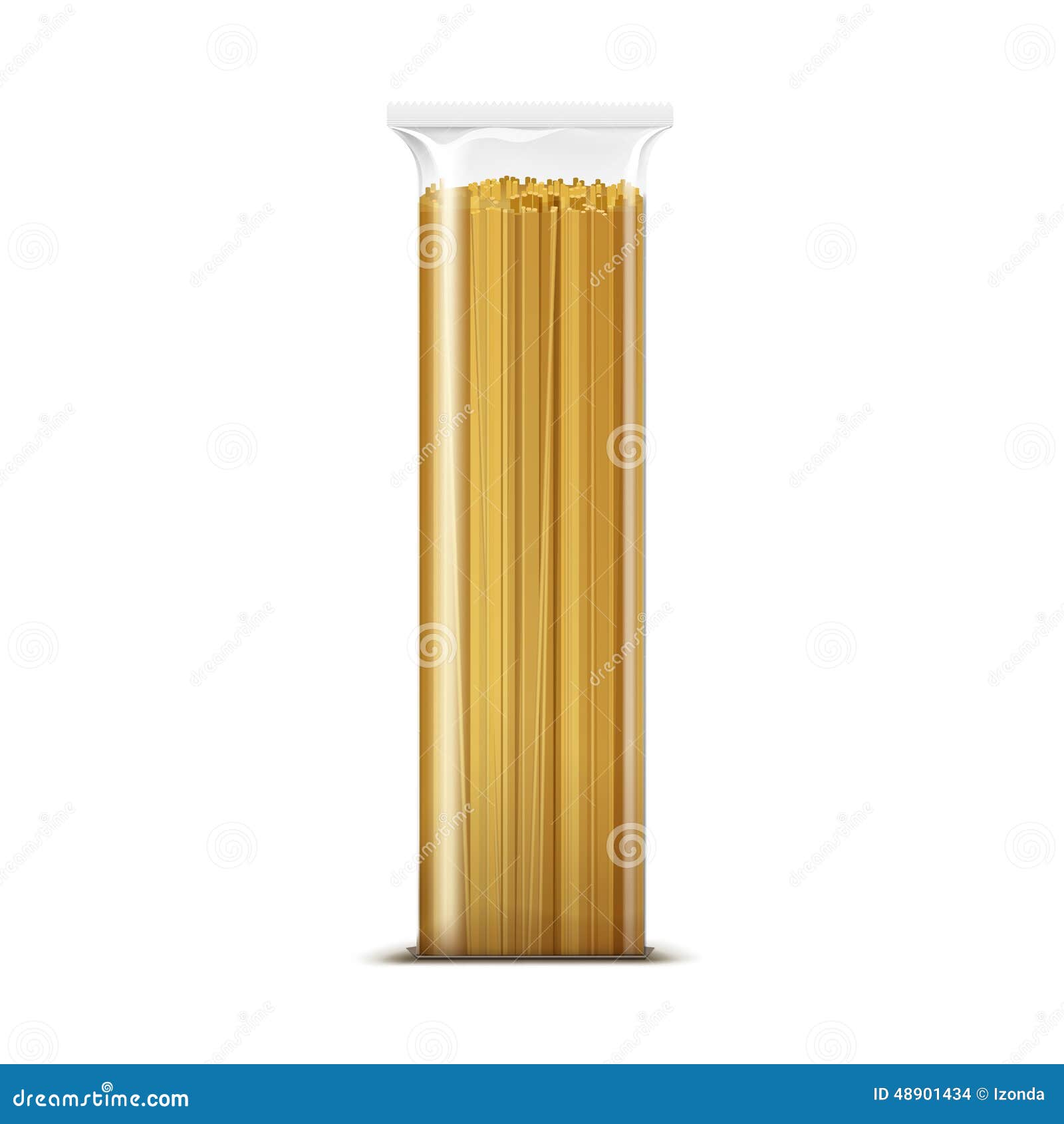 Spaghetti Pasta Packaging Template Isolated Stock Vector - Illustration ...