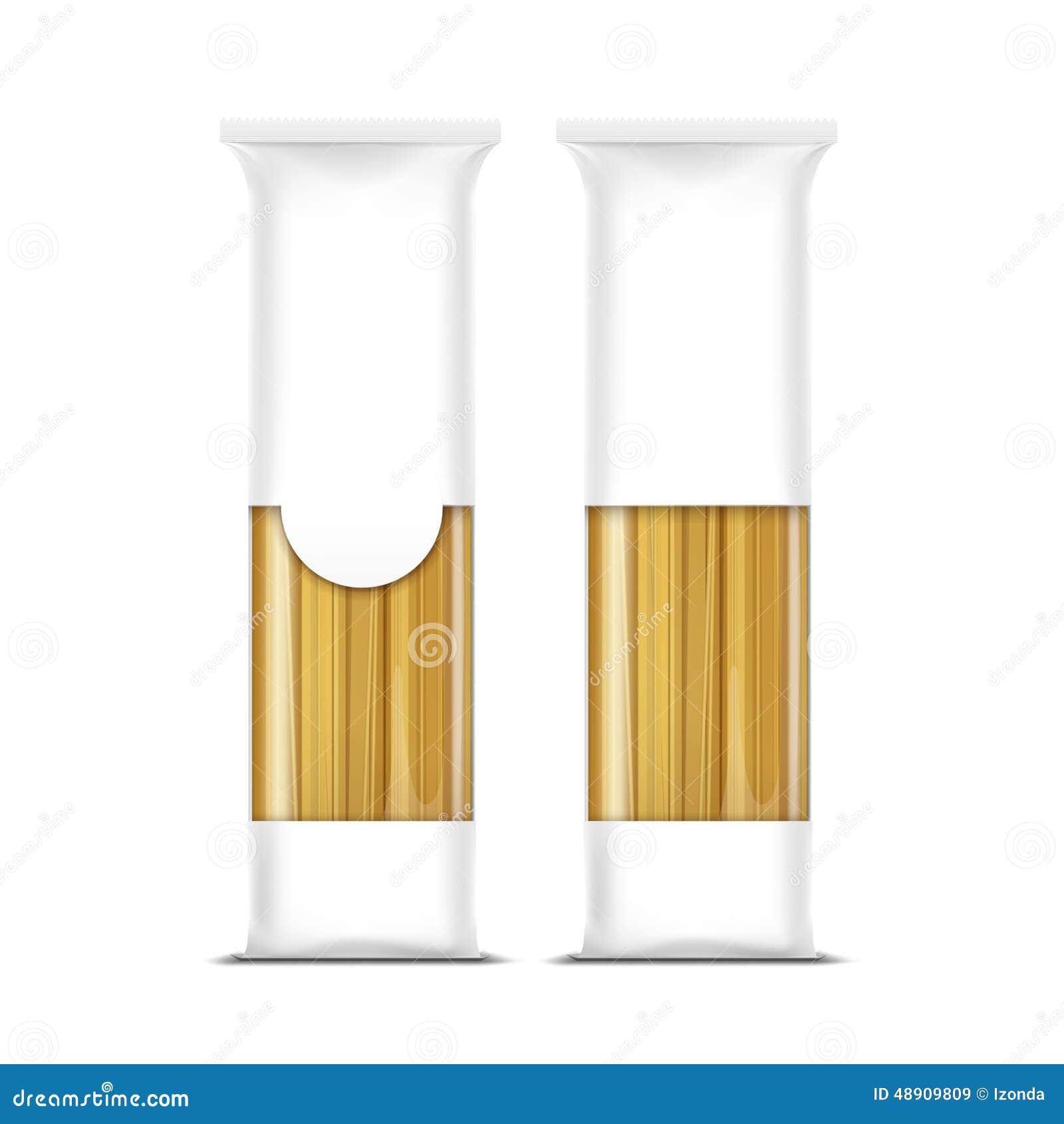 Spaghetti Pasta Packaging Template Isolated Stock Vector - Illustration ...
