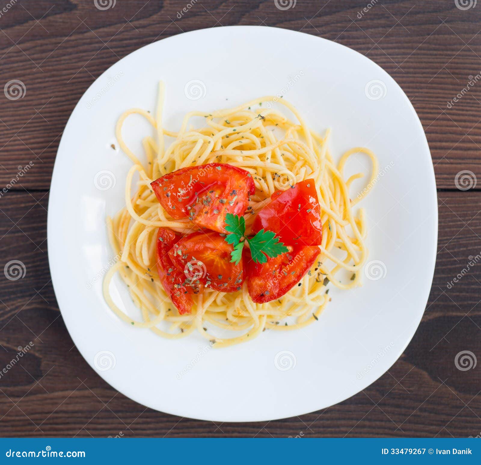 Spaghetti on a plate stock image. Image of delicious - 33479267