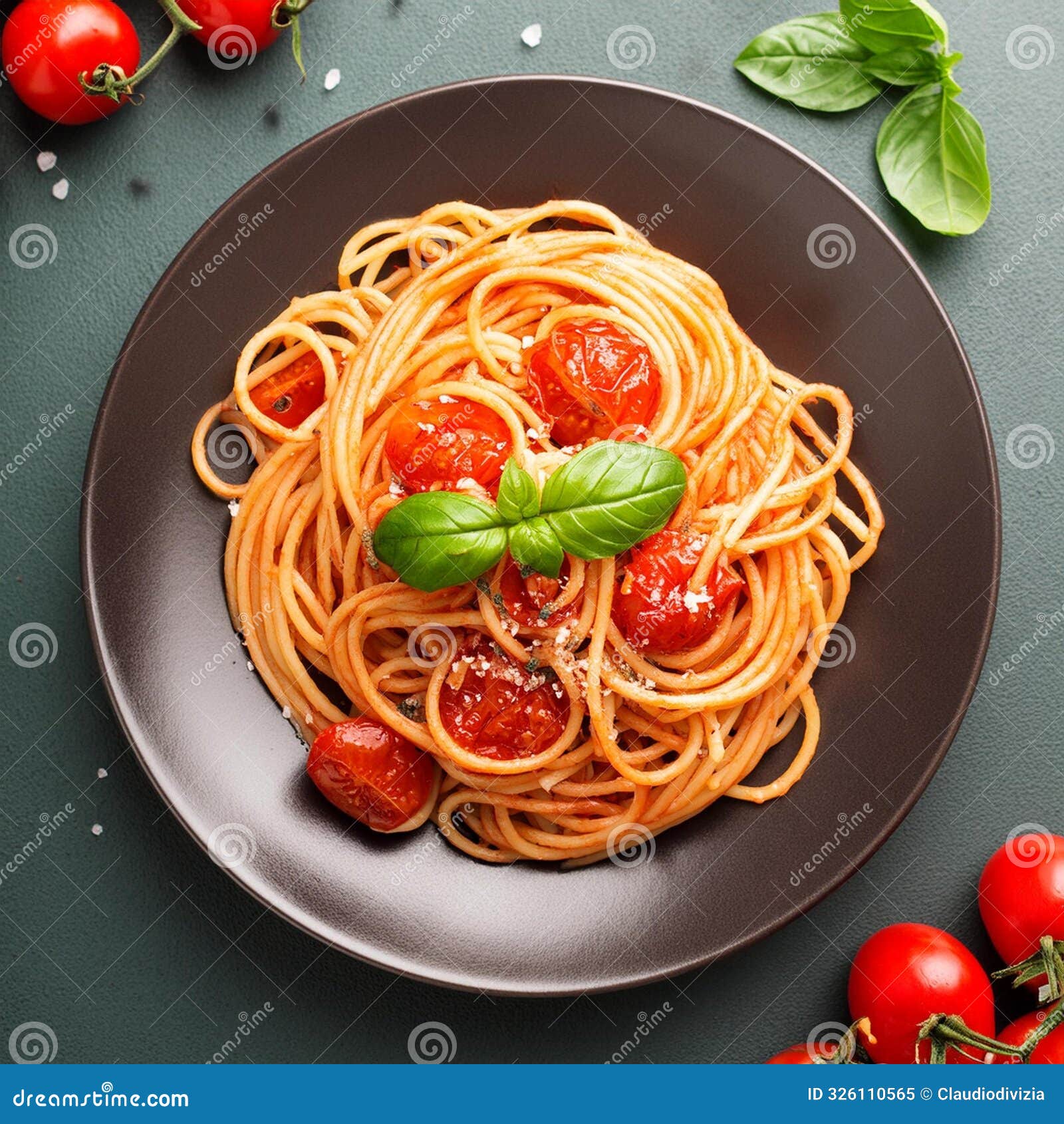 Spaghetti Pomodoro Pasta Food, AI Generated Stock Illustration ...