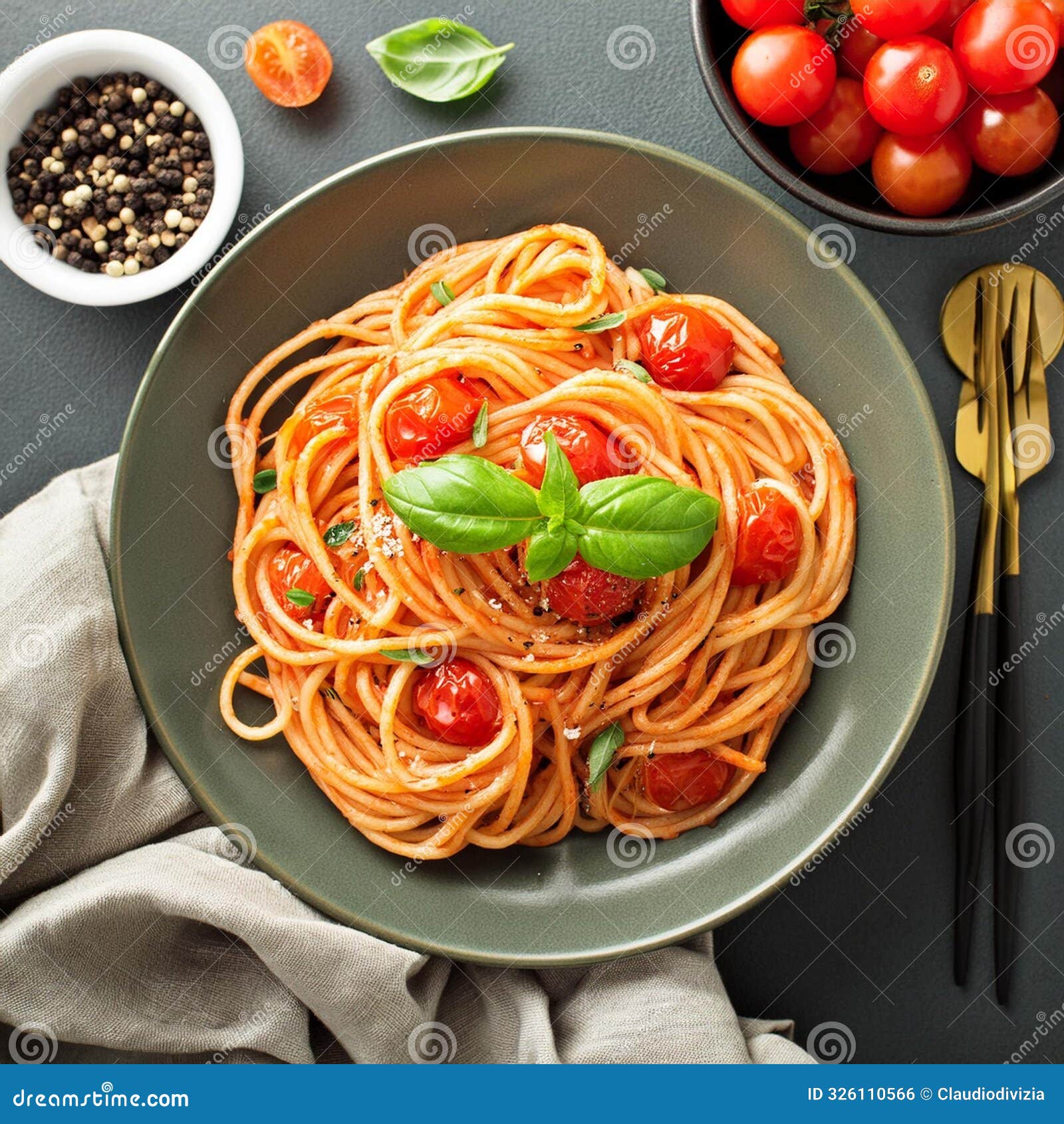 Spaghetti Pomodoro Pasta Food, AI Generated Stock Photo - Image of ...